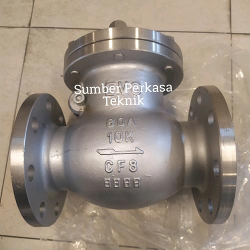 Jual Swing Check Valve JIS 10K SS304 Flange 3"inch ( DN 80 ) - Jakarta ...