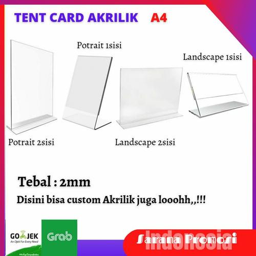 Jual Tend Card A4 / Akrilik A4 / Tend Holder A4 - L Potrait - Kota ...