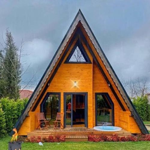 Jual Rumah Kayu Segitiga Tingkat - Kab. Pati - Gazebo & Rumah Kayu ...