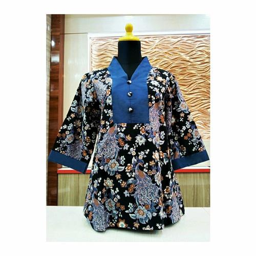 Jual Pangestu Batik Blus Karawita Merak Astrantia - Abu Hitam - Kota ...