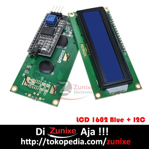 Jual LCD 1602 BLUE BACKLIGHT WITH I2C SERIAL INTERFACE MODULE TERSOLDER ...