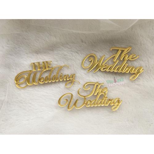 Jual The Wedding | Tulisan Akrilik Dekorasi Mahar | Chipboard Letter ...