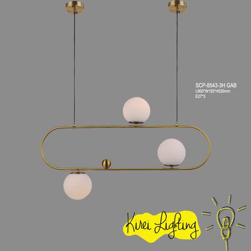 Jual Modern Pendant Lamp gold 3 glass ball - SCP-8543-3H GAB - Jakarta ...