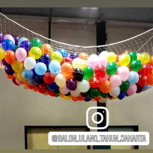 Jual balon drop jaring / bag untuk event / party balloon decoration ...