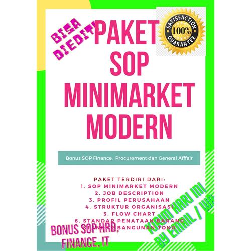 Jual PAKET SOP MINIMARKET + FLOWCHART+JOBDESC+PANDUAN STANDARISASI TOKO ...