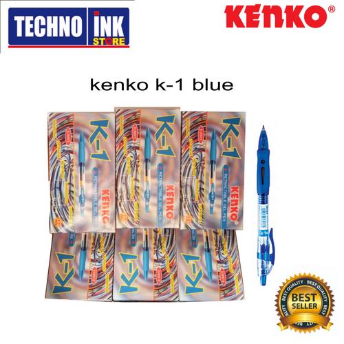 Jual Pulpen gel kenko k1 / retractable pen gel biru - pack - Kota ...