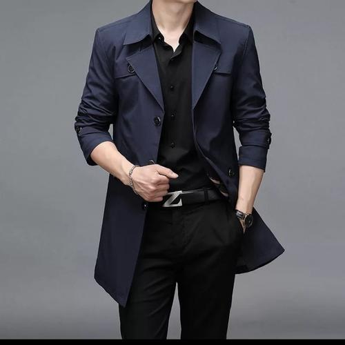 Jual jas pria keren / jasket panjang casual jubah panjang pria - crem ...