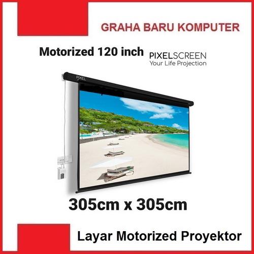 Jual Pixel Layar Proyektor Motorized 120 Inch Remote Otomatis - Jakarta ...