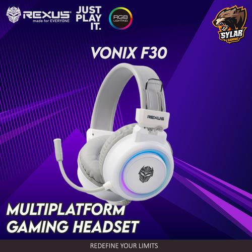 Jual Rexus Vonix F30 White Edition RGB Gaming Headset - Hitam - Jakarta ...