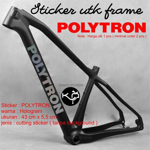 Jual stiker POLYTRON cutting sticker frame sepeda lipat roadbike ...