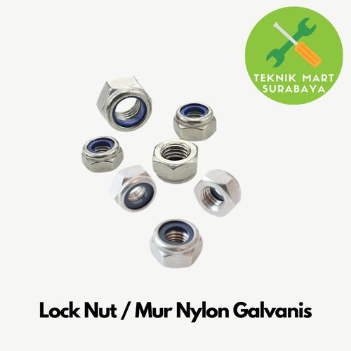 Jual Mur Nylon / Lock Nut Galvanis UCP PUTIH M12 X P1.75 K19 - Kota ...