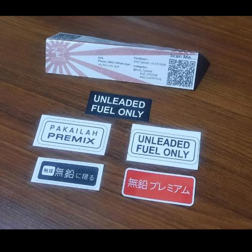 Jual Stiker Bensin UNLEADED FUEL ONLY - UNLEADED HITAM - Kab. Cirebon ...