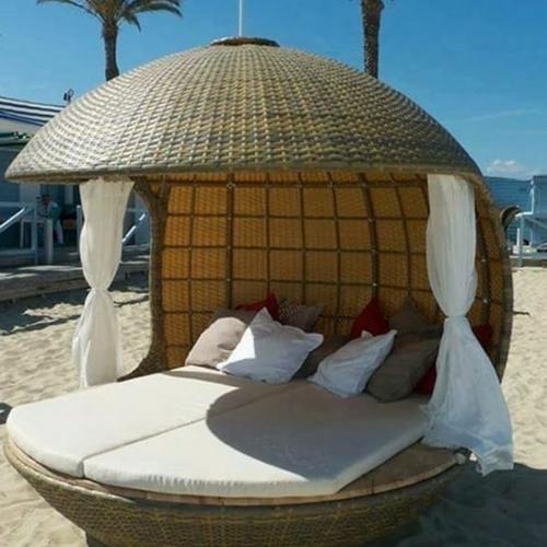 Jual daybed rotan sintetis outdoor, gazebo rotan sintetis, daybed sofa ...