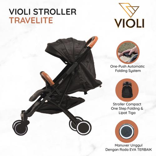 Promo VIOLI STROLLER : VIOLI TRAVELITE - BLACK Cicil 0% 3x - Jakarta ...