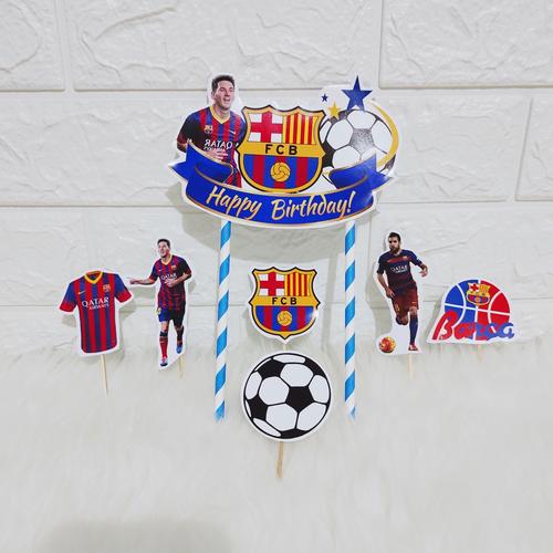 Jual Topper sepak bola barcelona topper ulang tahun happy birthday ...