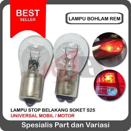 Jual Bohlam Rem Universal 12v 25w Lampu Stop Belakang Motor Mobil S25 ...