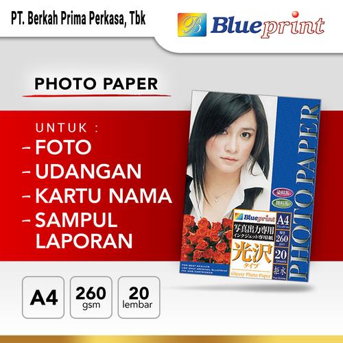 Promo Kertas Foto / Kertas Glossy / Glossy Photo Paper BLUEPRINT A4 260 ...