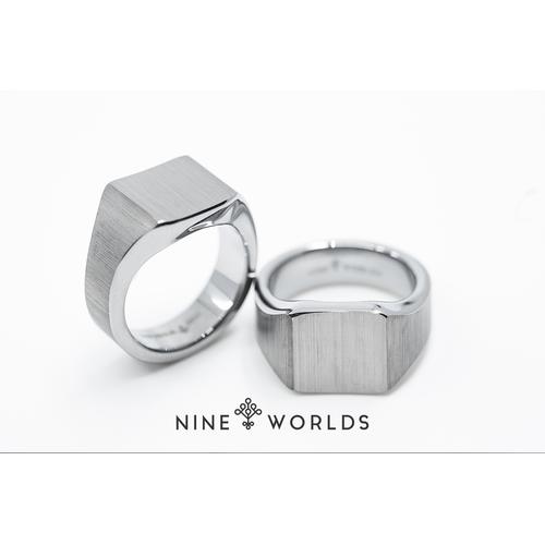 Jual Nine Worlds Rings Cincin Tungsten Signet Silver Pria Wanita Gift ...