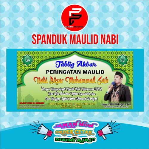 Jual banner / spanduk / backdrop acara maulid nabi ukuran 2 x 1 meter ...