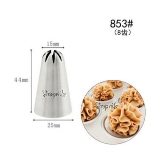 Jual SPUIT#853 NOZZLE PIPING CETAKAN DEKORASI CAKE KUE TIPS PASTRY ...