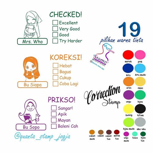 Jual stempel Checked, guru - Kota Yogyakarta - Stempel Quanta online ...