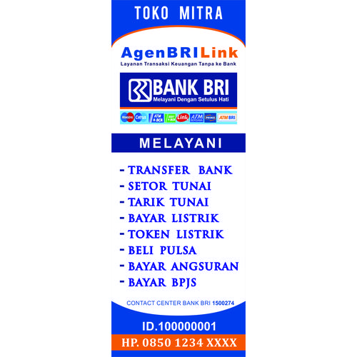 Jual X BANNER BRILINK 1 SET DENGAN RANGKA / AGEN BRI LINK SIAP PASANG ...