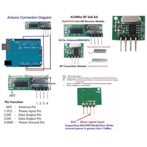 Jual Adruino 433Mhz RF Link Kit - Jakarta Pusat - Multy Smart Color ...
