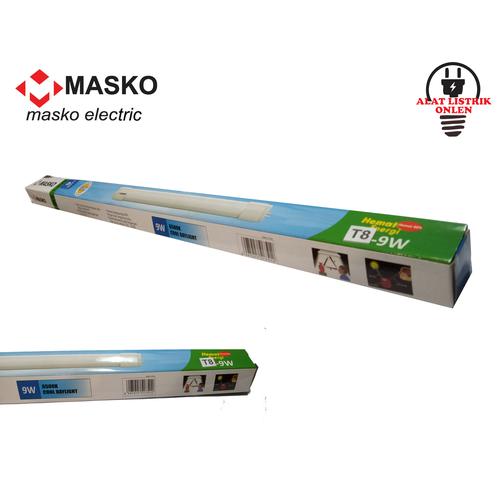 Jual Lampu TL Neon T8 Plastik LED 9W 60cm Tube Putih 6500K MASKO - Kota ...