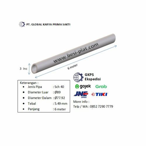 Jual Pipa 3 inchi schedule 40 x Panjang 1 Meter - Kota Tangerang ...