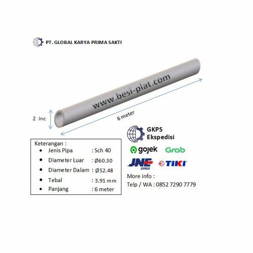 Jual Pipa 2 inchi Schedule 40 x Panjang 1 Meter - Kota Tangerang ...