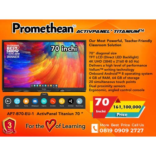 Jual Jual PROMETHEAN ACTIVPANEL Titanium 70 Inch 4K UHD LED (AP7-B70-EU ...