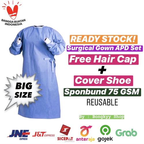 Jual Baju APD Gown / Surgical Gown Set / Baju Medis Operasi JUMBO BIG ...