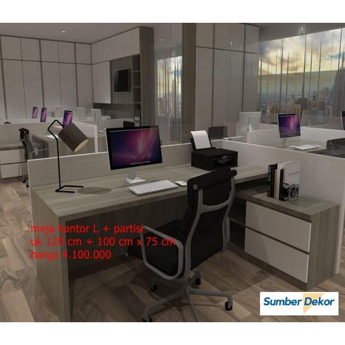 Jual Meja Kanto L + Partisi / Meja cubicle HPL - Kota Palembang ...