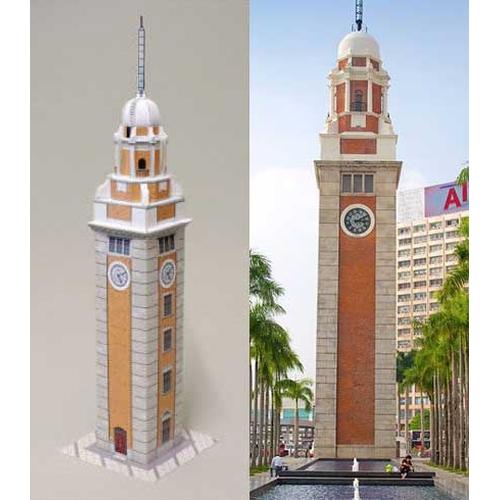 Jual DIY Papercraft Lembar Pola Kertas Diorama Menara Jam Hongkong ...