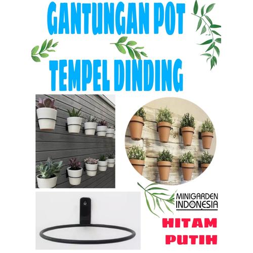 Jual GANTUNGAN POT DINDING TEMPEL rak pot dinding cantolan pot besi ...