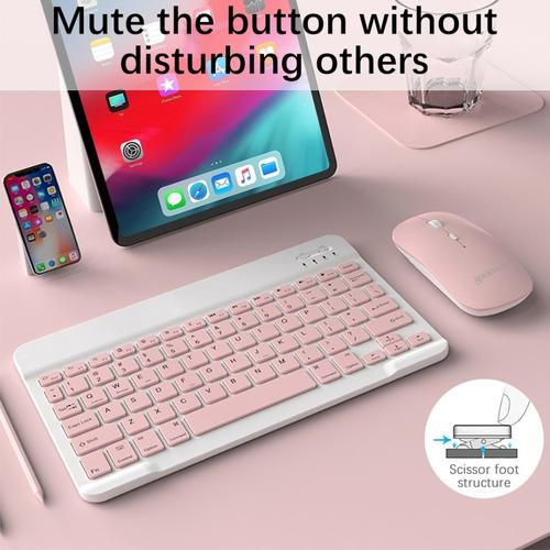 Jual GOOJODOQ 9.7/10 Inch Wireless Bluetooth iPad Keyboard Dan Mouse ...