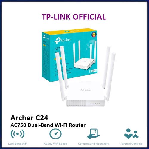 Jual Tp-Link Archer C24 AC750 Dual-Band Wi-Fi Router TpLink Archer C 24 ...