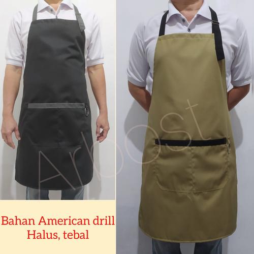 Jual APRON APRON KOKI APRON FULL APRON BARISTA APRON MASAK - Hitam ...