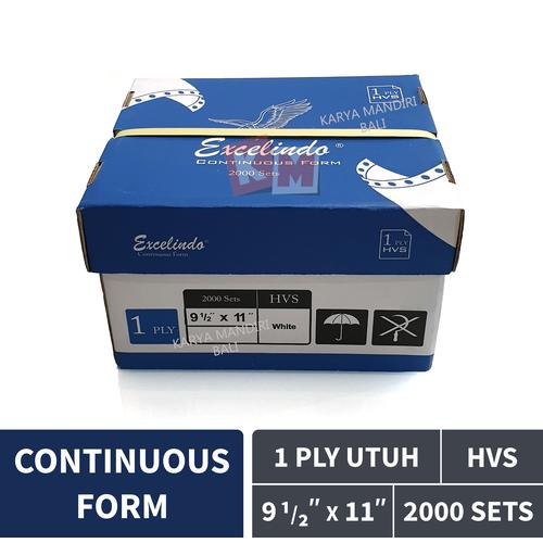Jual Kertas Continuous Form 1 Ply Full HVS Excelindo 9 1/2 x 11 K1 Utuh ...