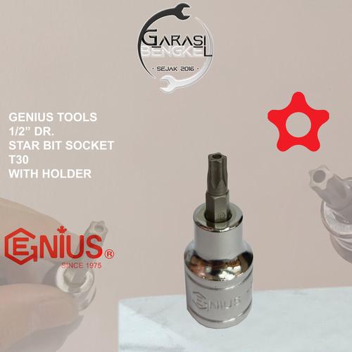 Jual Kunci Star Bit Socket T30 Dengan Lobang Shock Bintang lubang T-30 ...