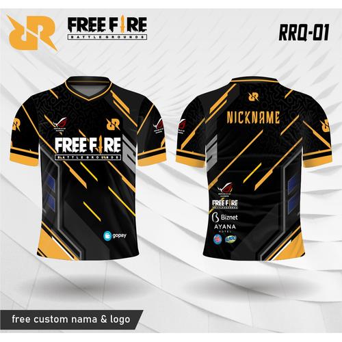 Jual Jersey free fire rrq baju ff rrq kaos game - Hitam, XL - Kota ...