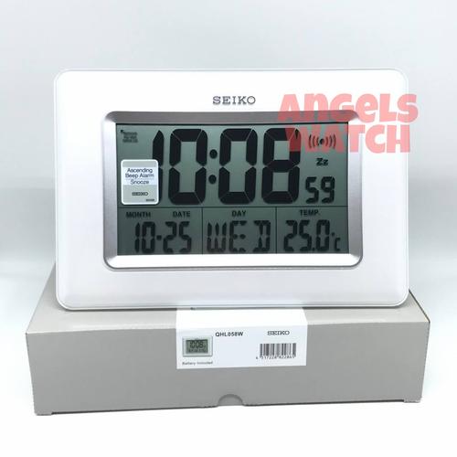 Jual Jam Digital Meja Kantor Seiko QHL058 / Jam Digital/ Jam Dinding ...