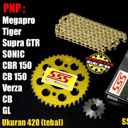 Jual Gear set sss cb150r cbr 150 megapro tiger sonic150 supra gtr verza - Belakang 47 - Kab ...