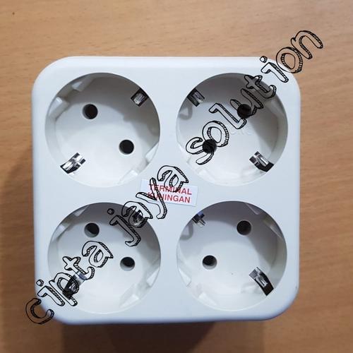 Jual Uticon multi socket colokan 4 lubang / stop kontak arde 4 in 1 ...