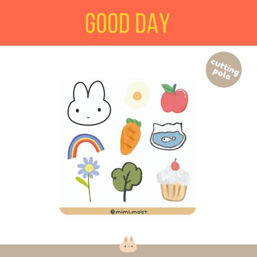 Jual GOOD DAY STICKER CUTTING BUJO DECO AESTHETIC | STIKER ISI 9 PCS ...