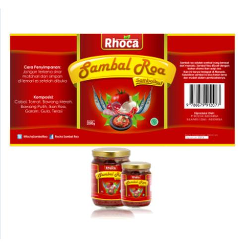 Jual Label stiker Sambal Murah Bahan Chromo (Free Design) - Uk 15x4,5 ...