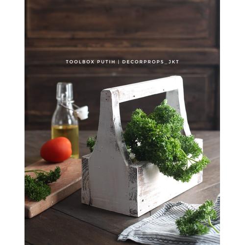 Jual toolbox / box kayu / wooden storage / decorprops - Putih - Kab ...