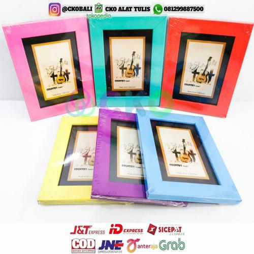 Jual Bingkai Frame kayu polos warna/photo frame warna ukuran 5R (5x7 ...