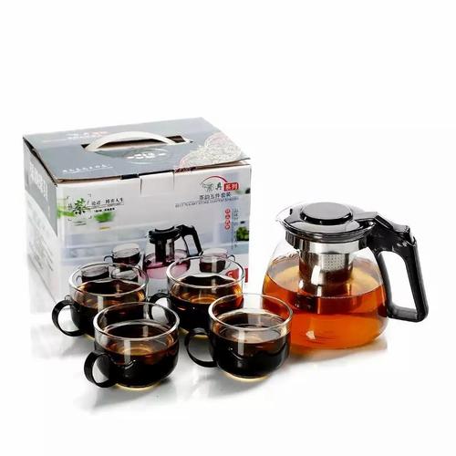 Jual tea pot teapot set 5 in 1 teko teh kopi susu dengan saringan ...