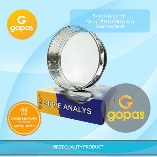 Jual Sieve analysis test Mesh 30, Saringan Mesh 30 ( 0.600 mm ) Ayakan ...